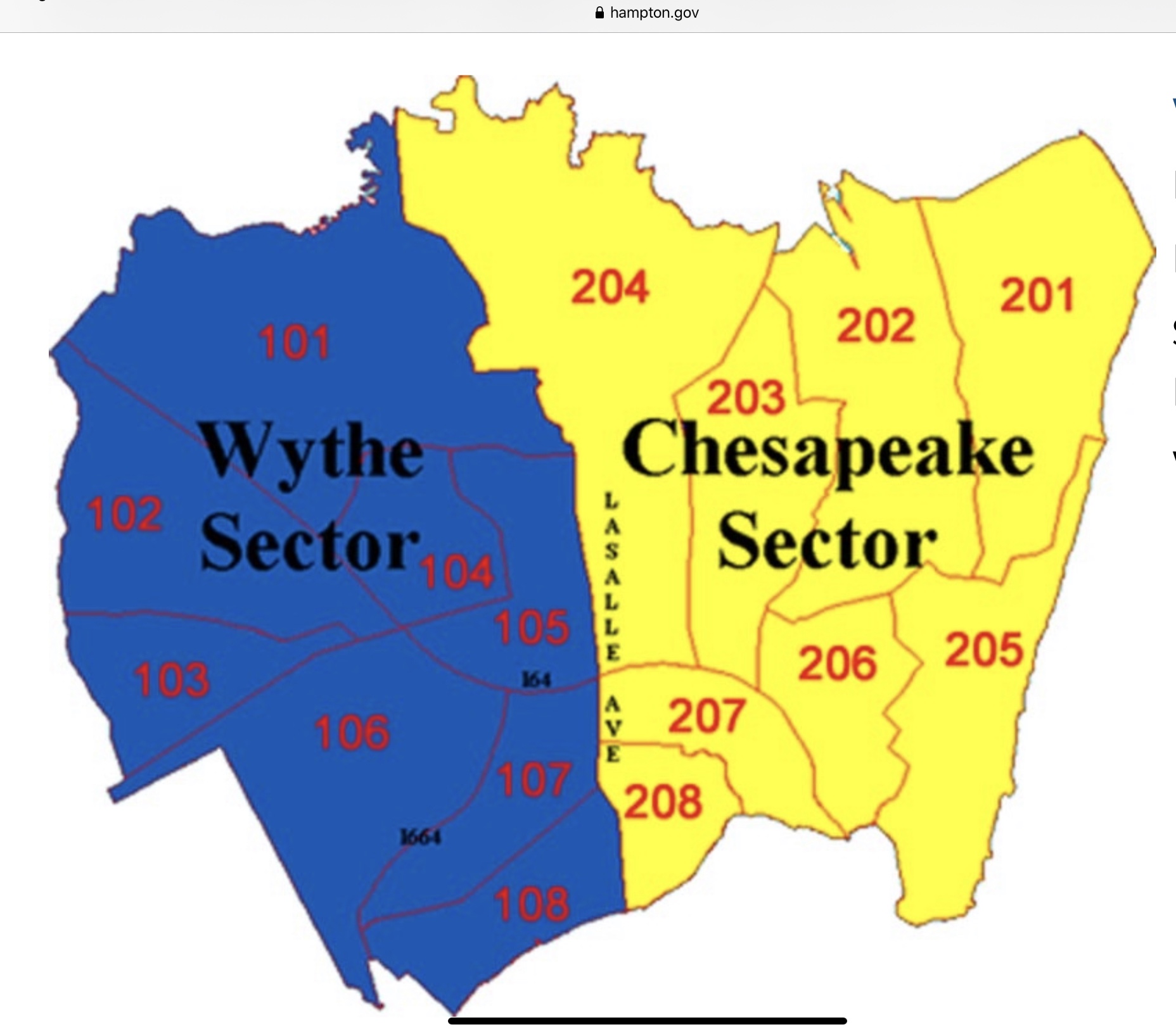 Wythe and Southfield Districts in Elizabeth City County, Virginia ...