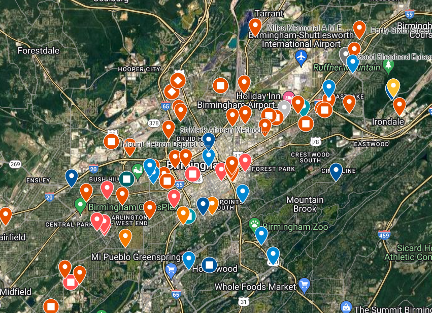 Key to map of churches & cornerstones – Chasing Churches